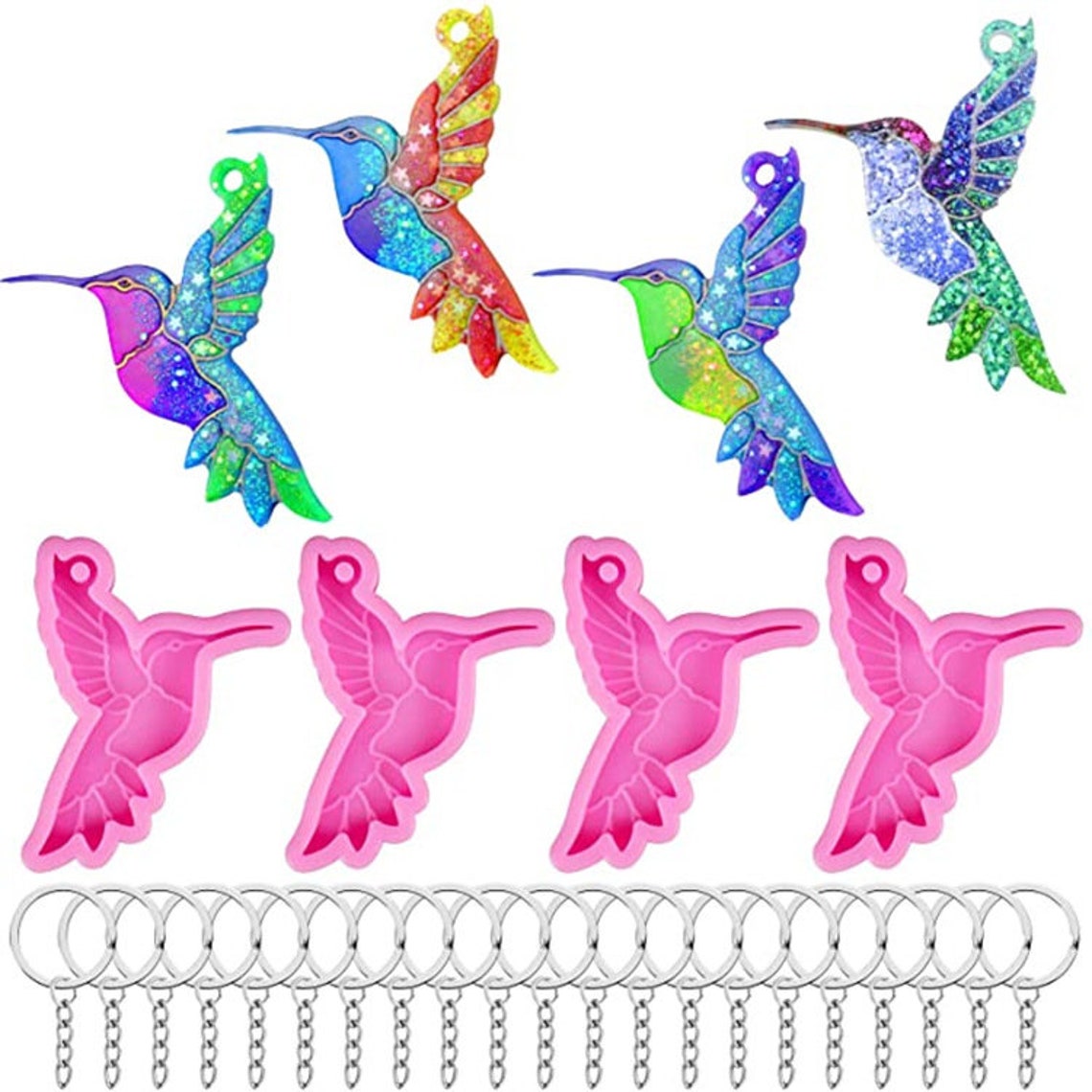 Colibrí llavero molde Mini bird silicona molde DIY coche - Etsy España