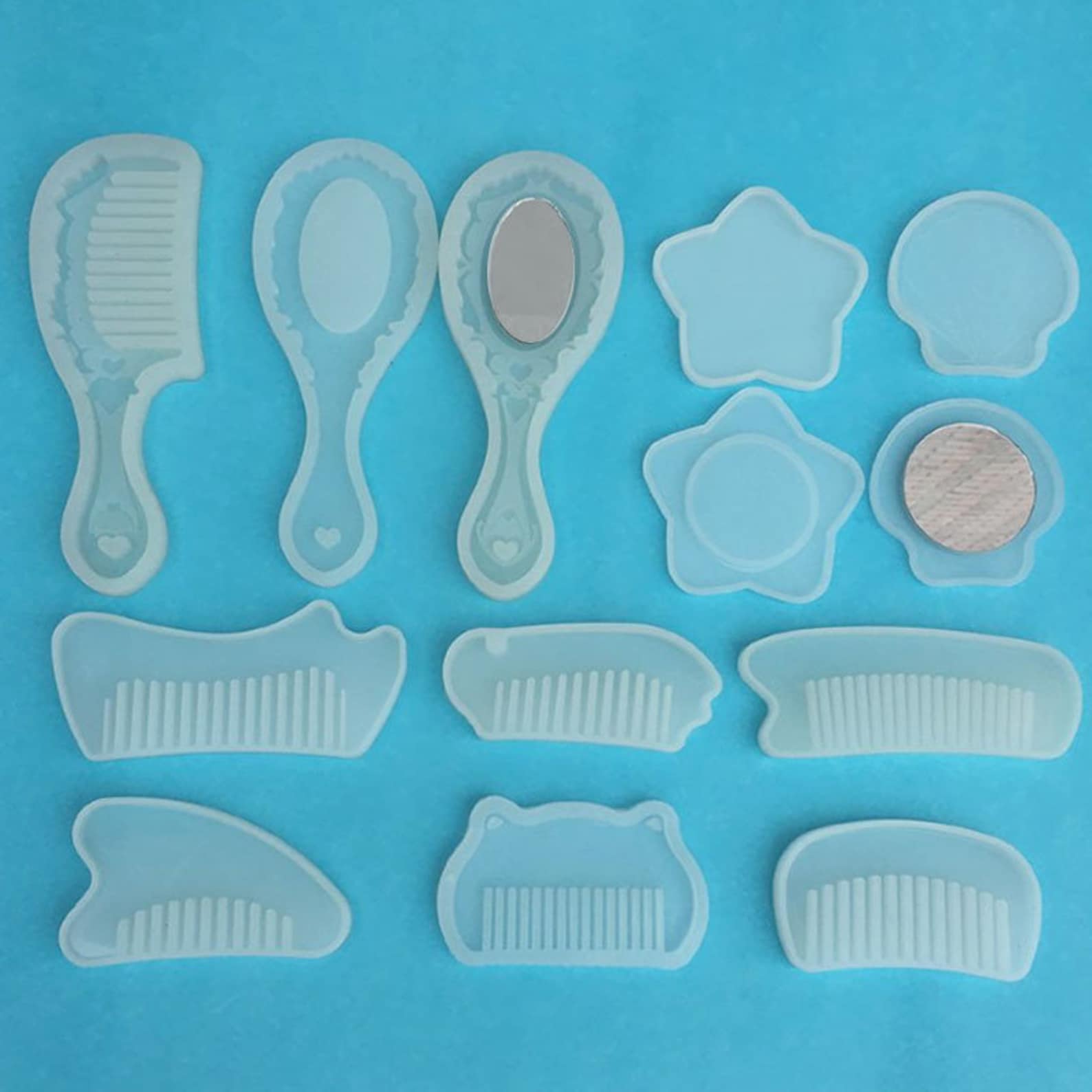 Silicone Resin Retro Mirror,vanity Mirror,comb Mold, Hairbrush Comb ...