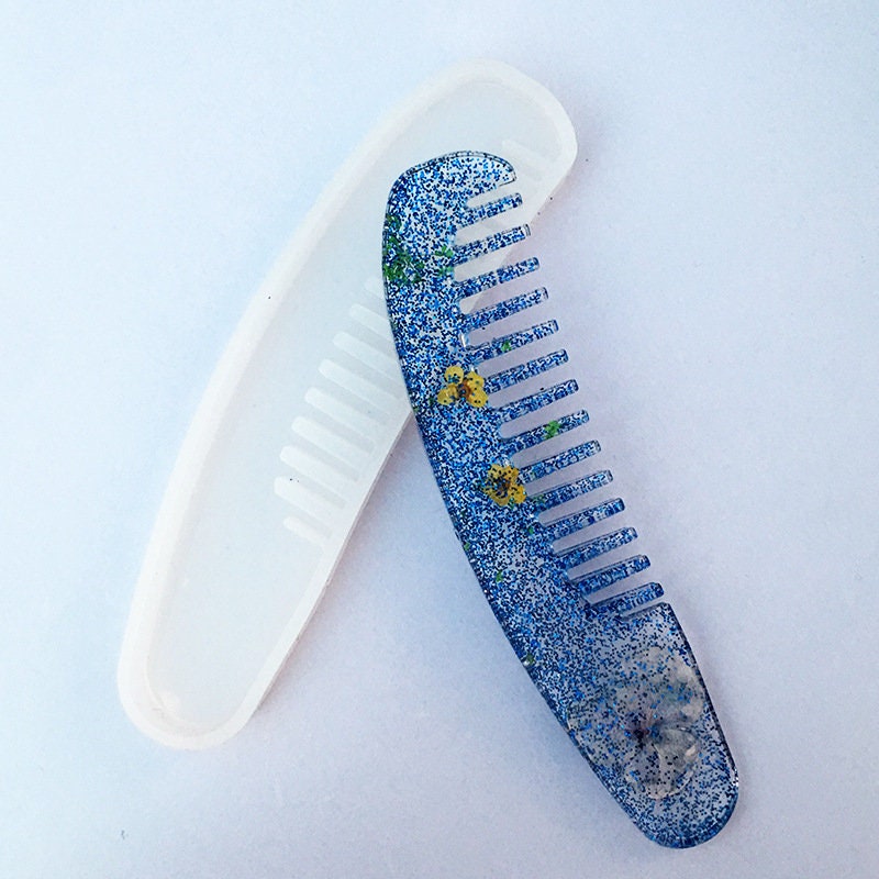 4 Patterns Creative Silicone Resin Comb Mold, Hairbrush Comb Mould ...