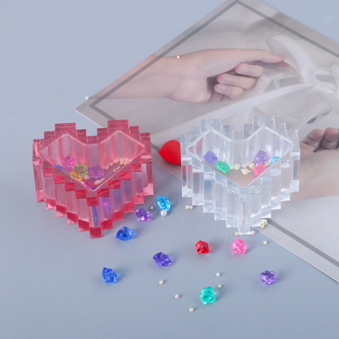 Pixel Design Creative Design LOVE Heart Shape Storage Box | Etsy