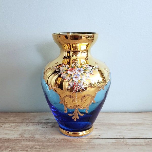 Blue Glass Vase - Etsy