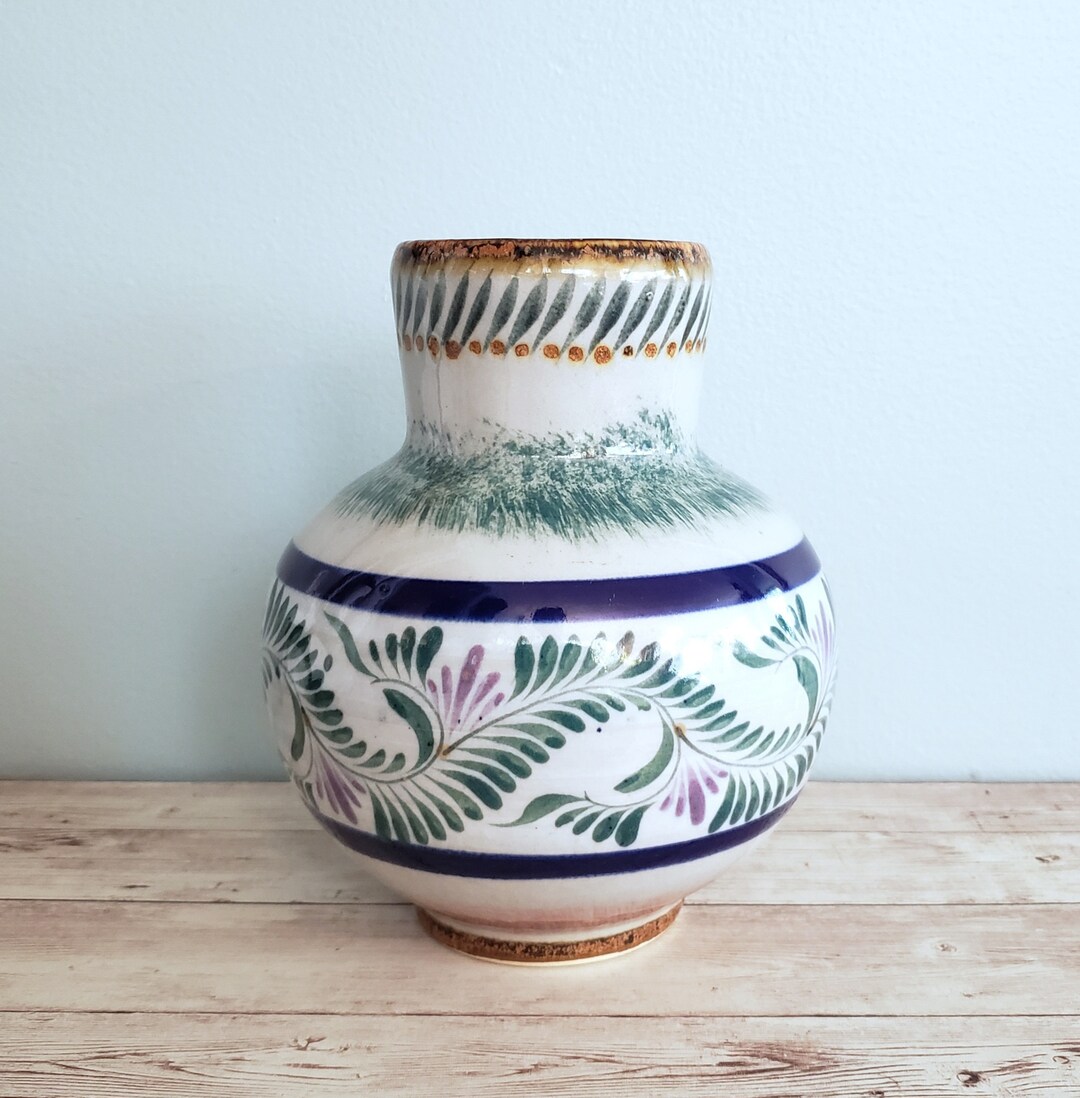 Erandi Mexican Hand-painted Pottery Vase - Etsy