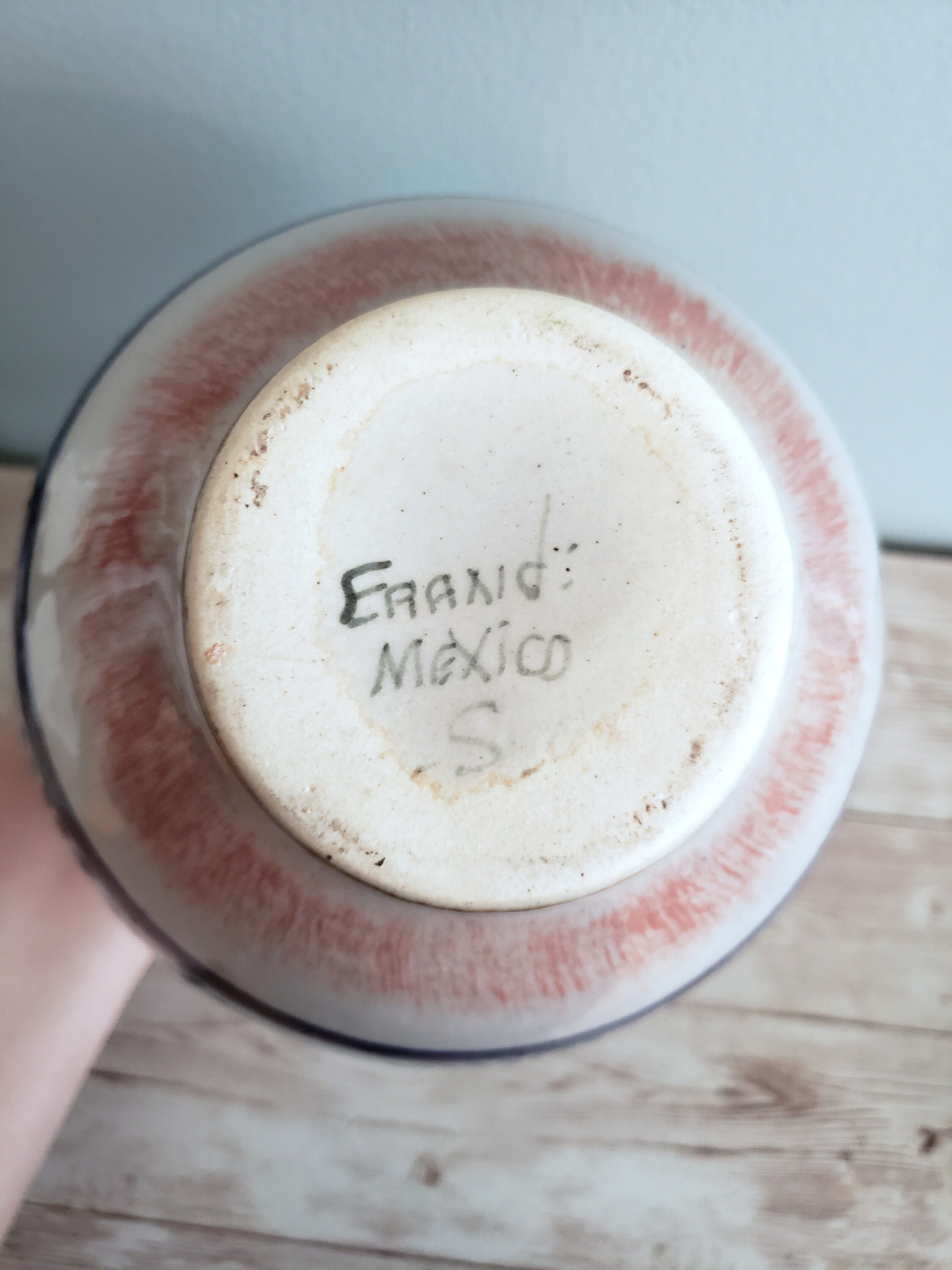 Erandi Mexican Hand-painted Pottery Vase - Etsy