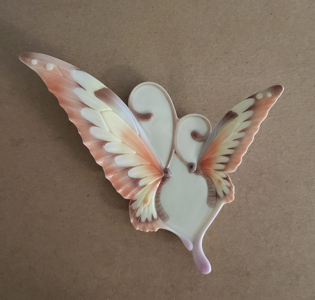 Franz Porcelain Butterfly Saucer Trinket Dish Home Decor - Etsy