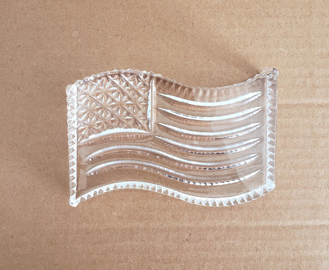 Waterford Clear Glass American Flag Paperweight - Etsy