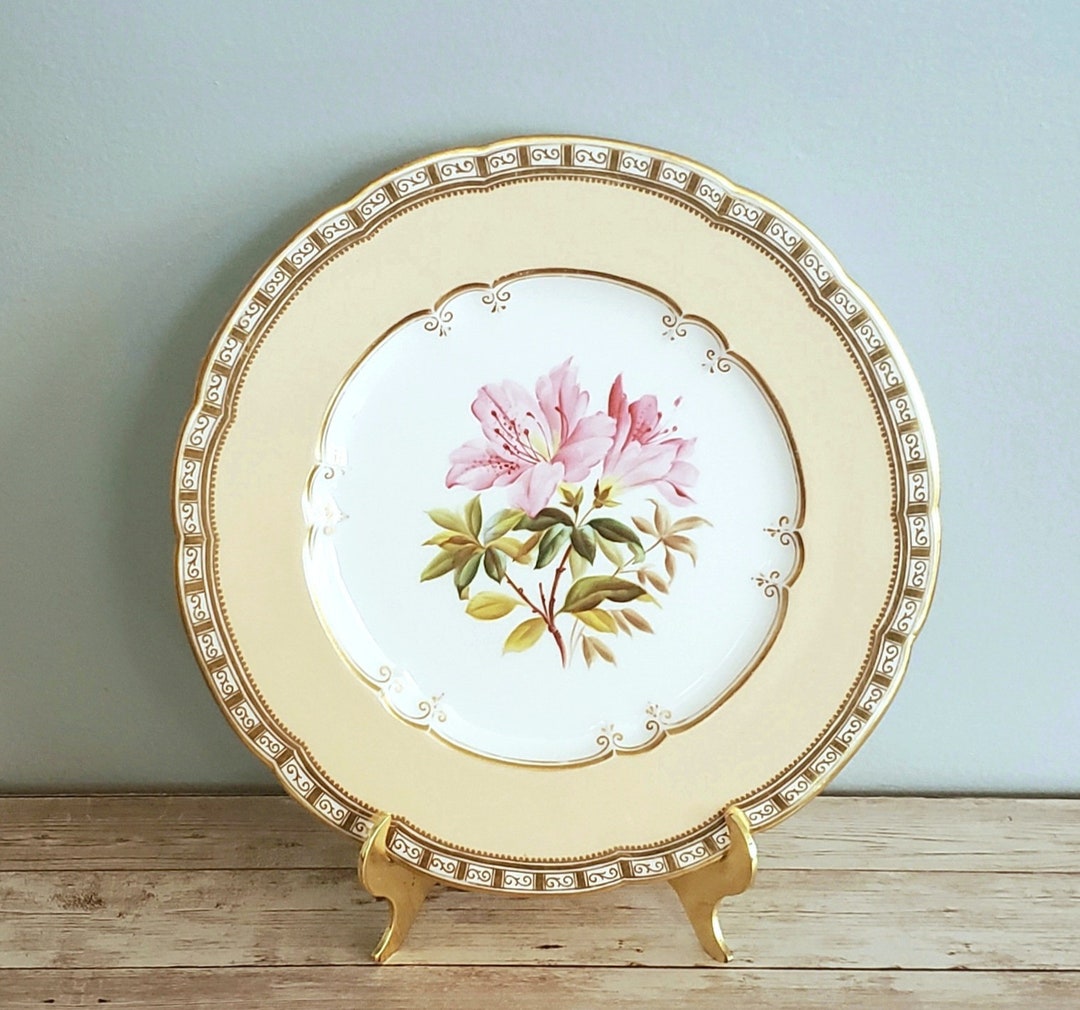 Decorative Gilded Royal Tuscan Style Floral Plate - Etsy