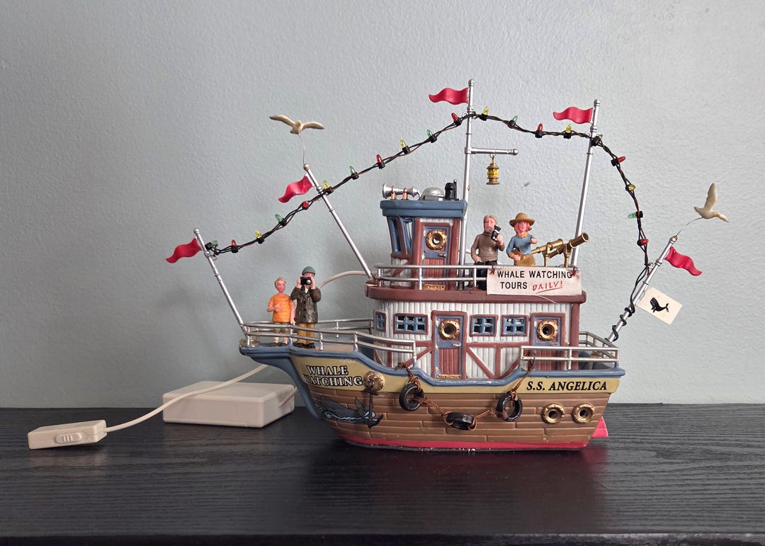Lemax Whale Watching Boat Signature Collection LIGHTS UP Collectible ...