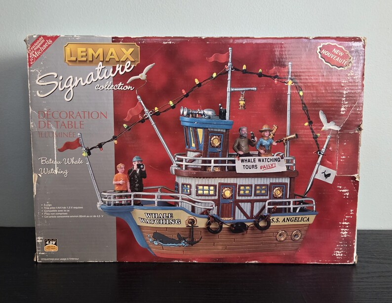Lemax Whale Watching Boat Signature Collection LIGHTS UP Collectible ...