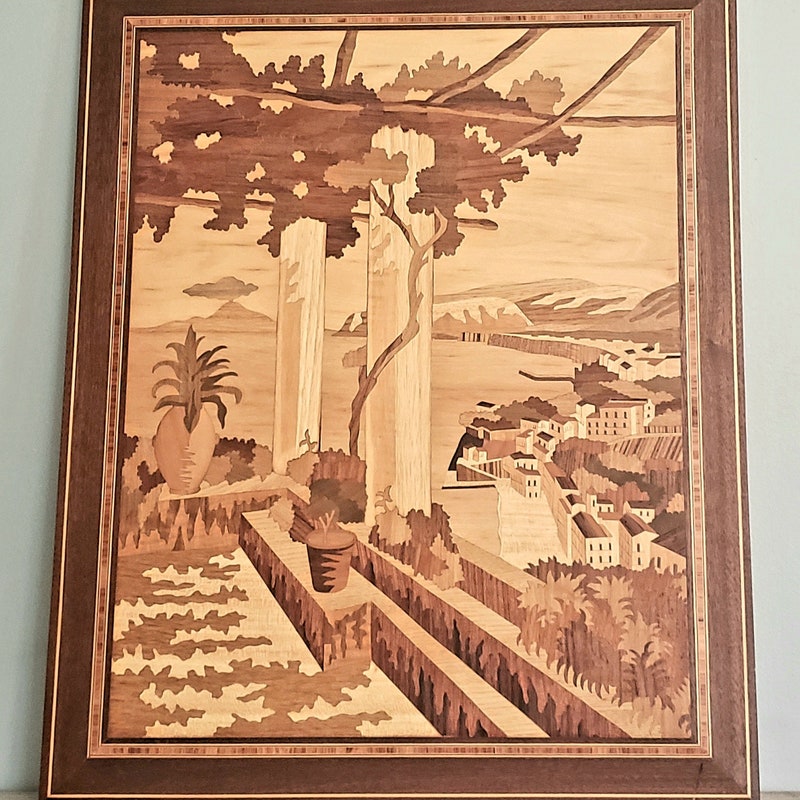 Wood Inlay Wall Art - Etsy