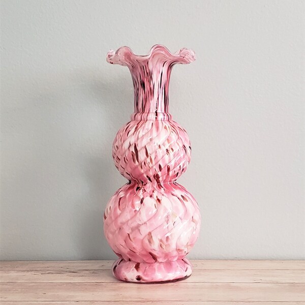 Ruffled Glass Vase - Etsy