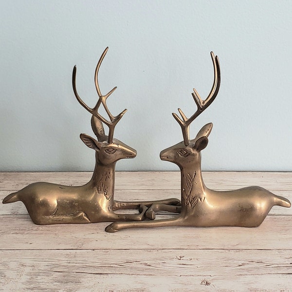 Brass Reindeer - Etsy