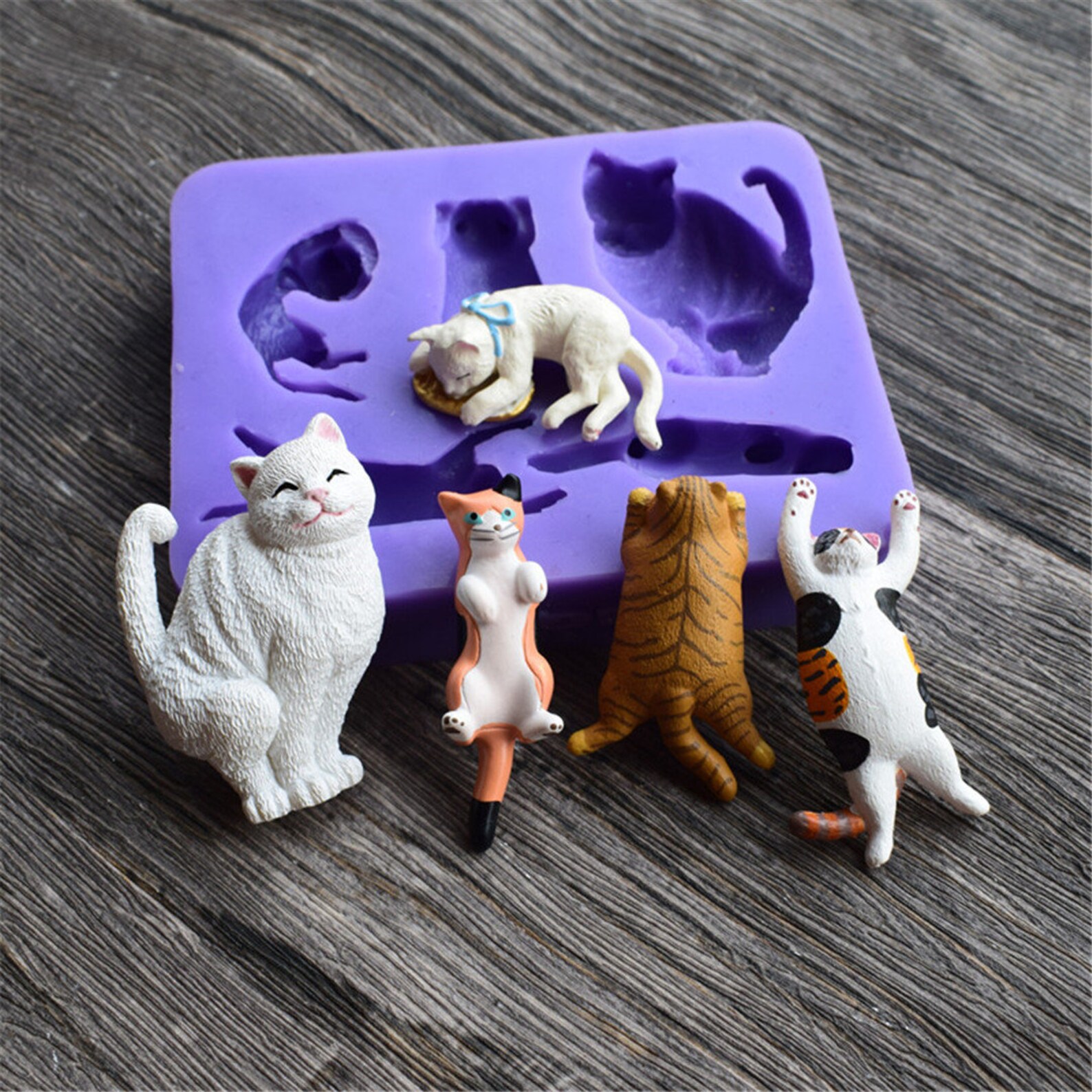 Dog Chocolate Silicone Moldscat Fondant Moulds 6-cavity Dogs - Etsy