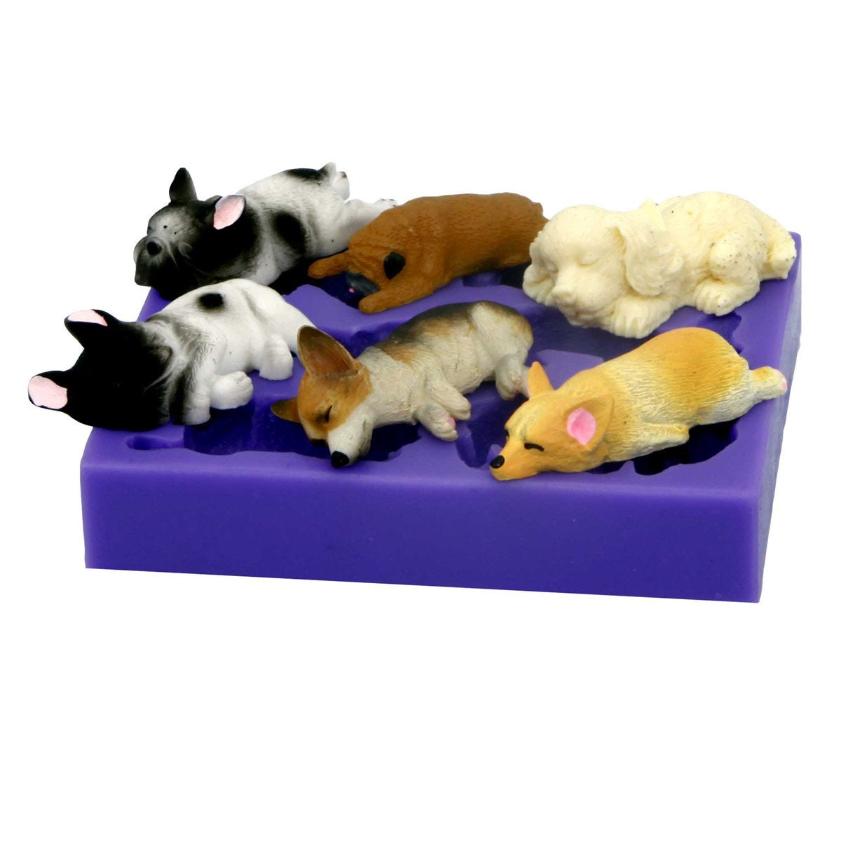 Dog Chocolate Silicone Moldscat Fondant Moulds 6-cavity Dogs - Etsy