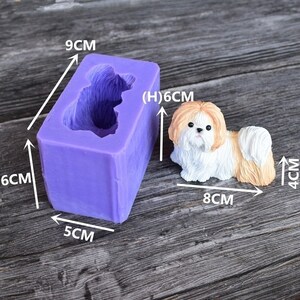 3D Dog Silicone Mold Pug French Dog Chocolate Cake Baking Pomeranian ...