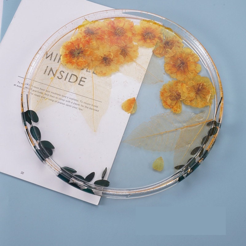 Large Round Mirror Plate Silicone Mold DIY Tray Epoxy Mold | Etsy