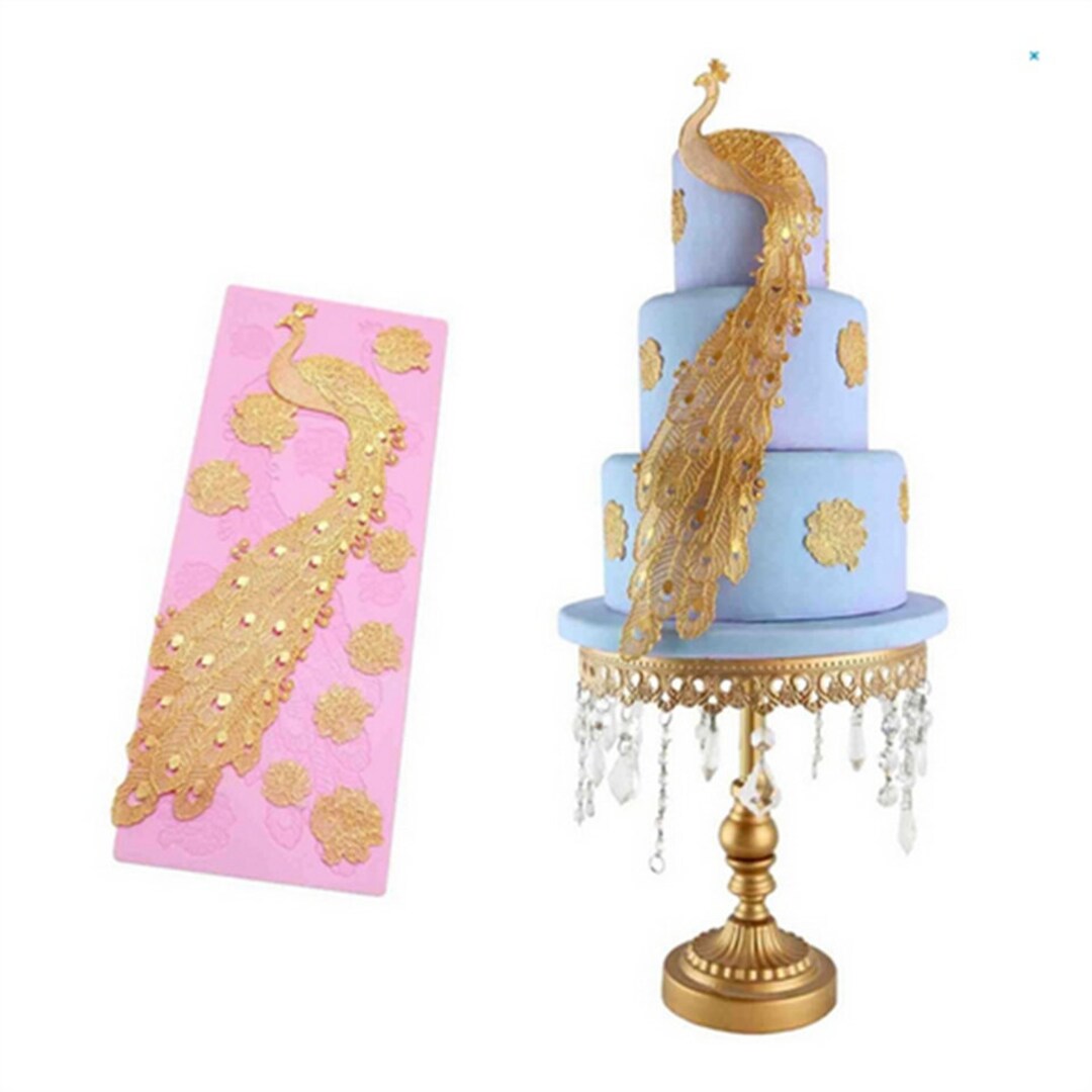 Max Size Peacock Baroque Lace Mat Silicone Mold Sugar Lace Pad - Etsy