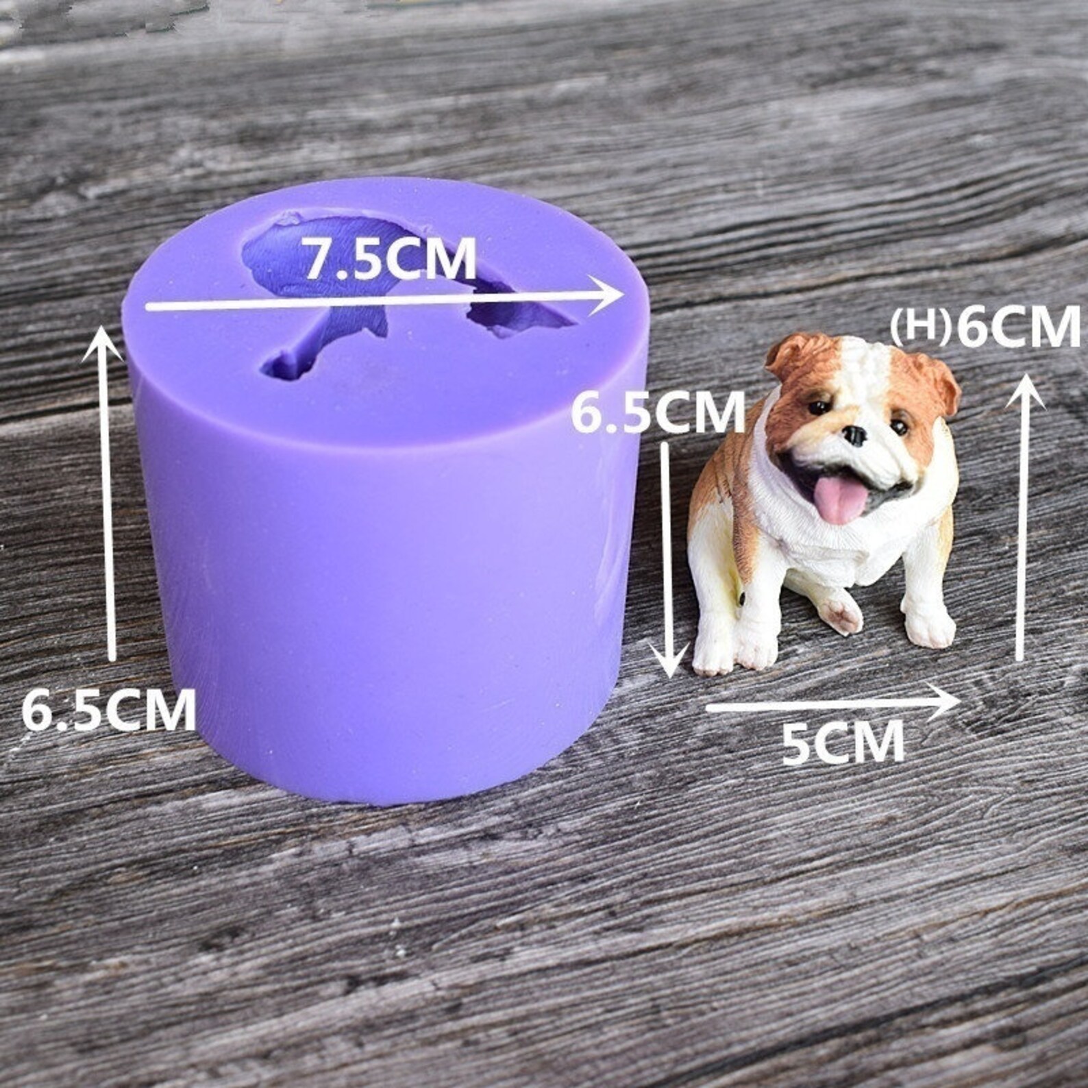 3D Dog Silicone Mold Pug French Dog Chocolate Cake Baking Pomeranian ...