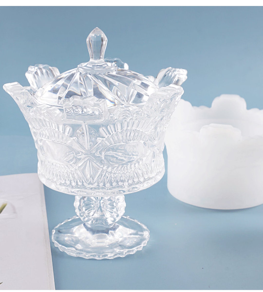 DIY Crown Storage Box Silicone Mold Table Decoration Gift Box Mirror ...