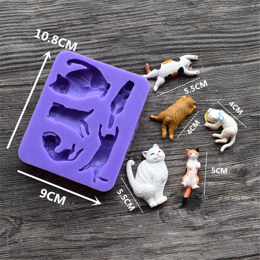 Dog Chocolate Silicone Moldscat Fondant Moulds 6-cavity Dogs - Etsy