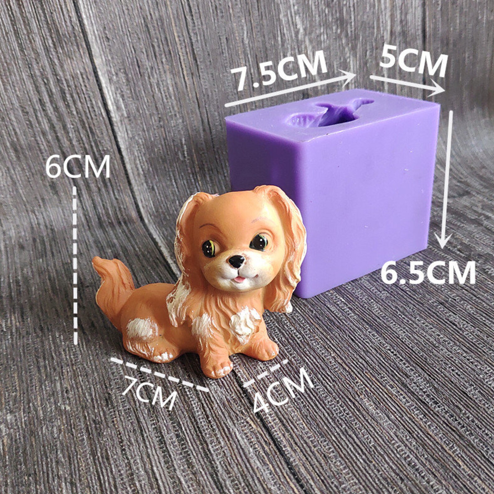 3D Dog Silicone Mold Pug French Dog Chocolate Cake Baking Pomeranian ...