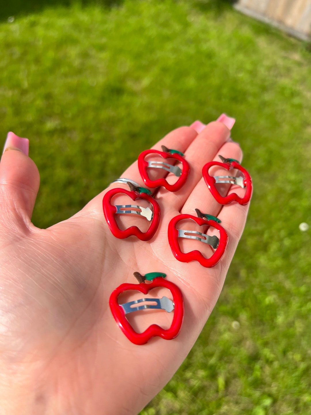 Apples Set Glitter and Pastel Cute 6 Pcs Hair 80s Style Weird Wacky ...