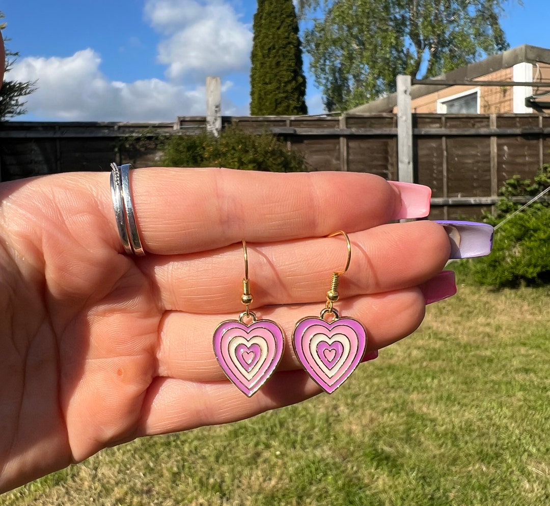 Quirky 70s 4 Pack Gold Plated Hearts Funky Wacky Jewellery Handmade ...