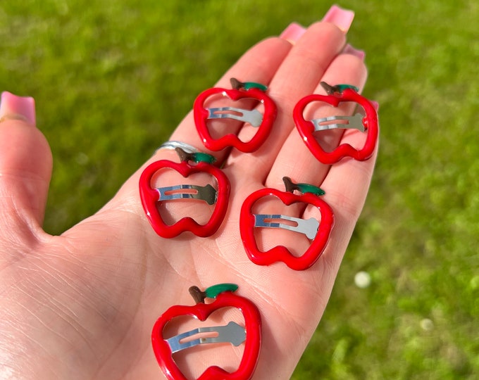 Apples and Bananas Set of 12 Glitter and Pastel Cute 6 Pcs Hair 80s ...