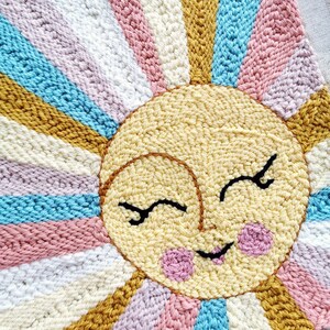 DIGITAL PATTERN - Sun Punch Needle Embroidery Cushion Pattern - Instant ...
