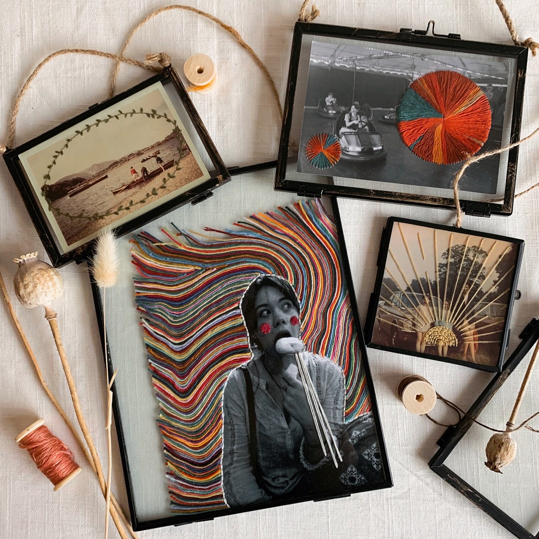 Personalised Embroidered Photo | Custom Photo Embroidery Black White ...