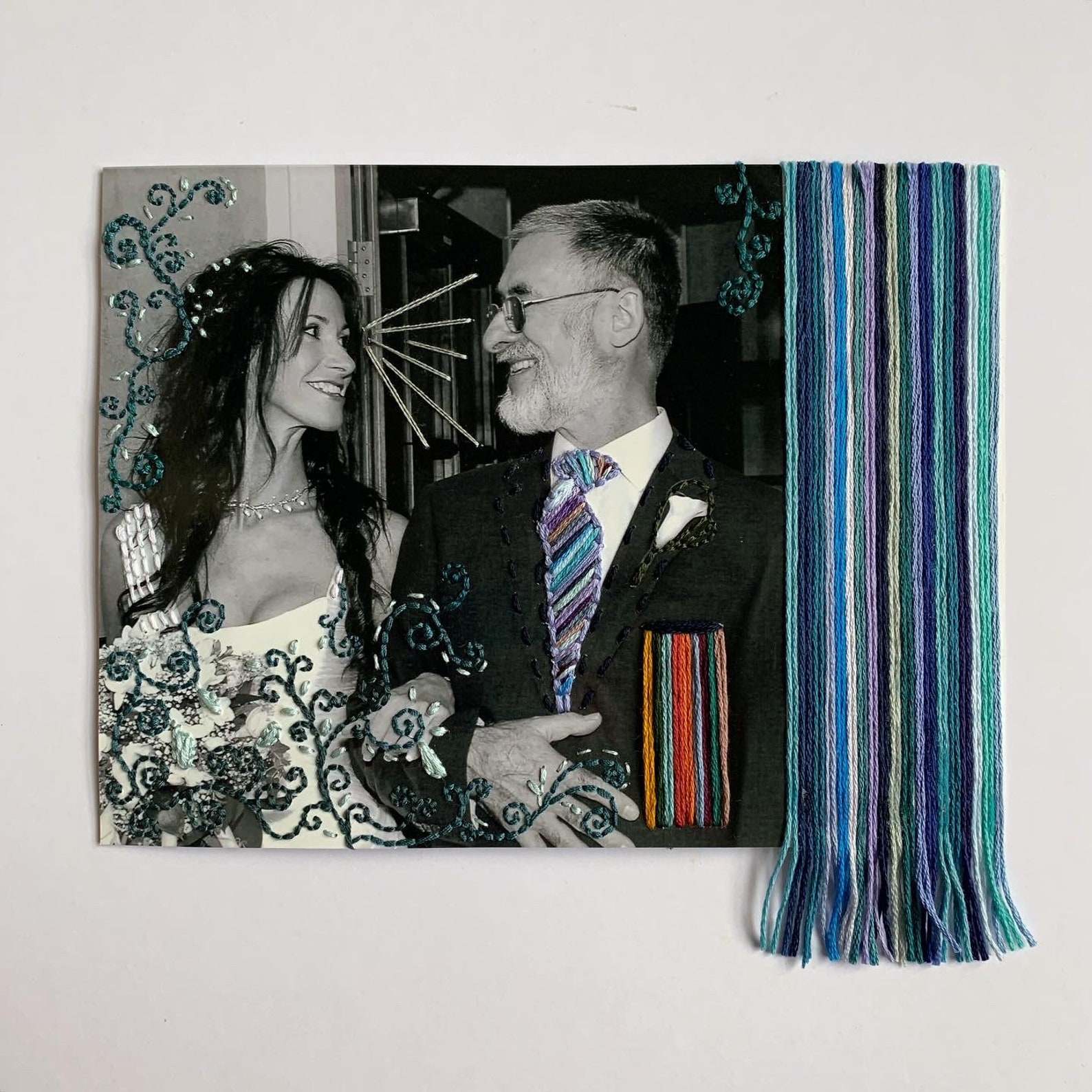 Personalised Embroidered Photo Custom Black and White Photo - Etsy