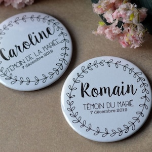 Personalized Wedding Badge. Wedding Name Badge - Etsy