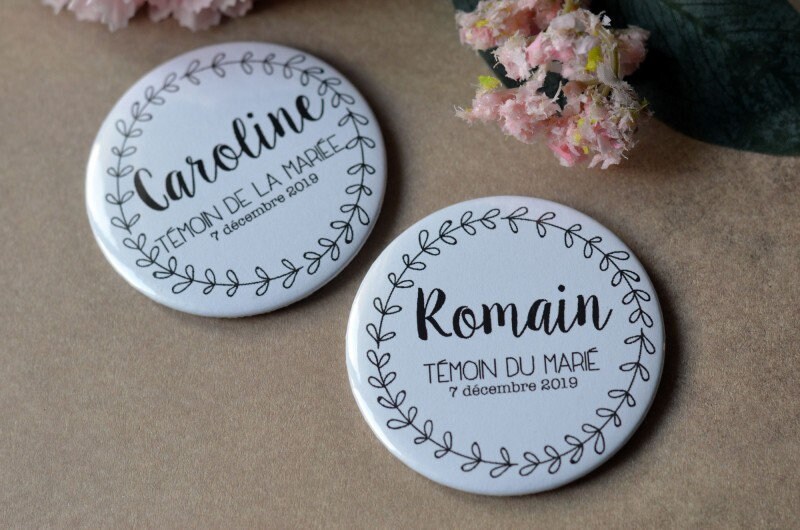 Personalized Wedding Badge. Wedding Name Badge - Etsy