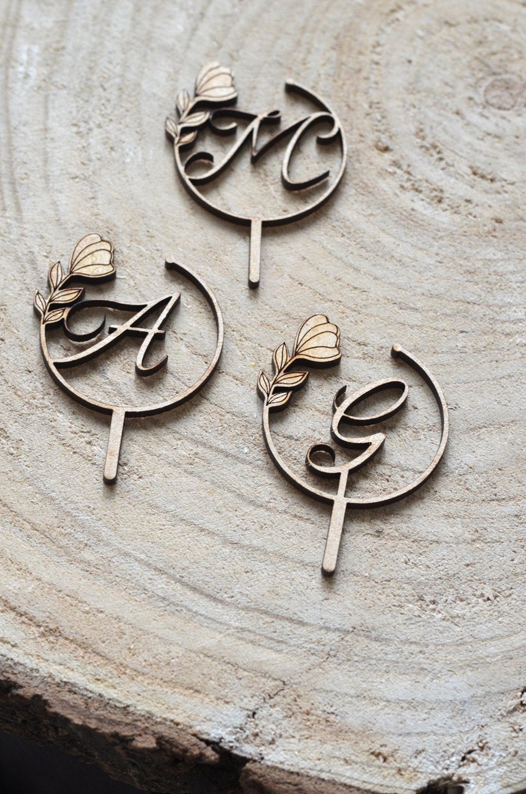 Mini Cake Topper - Wooden Cake Topper - Birthday Cake Decoration ...