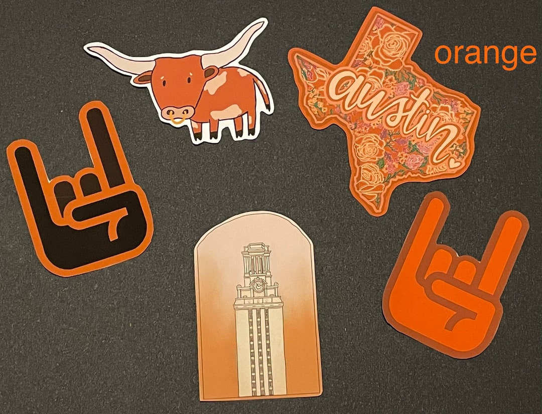 Austin Texas UT University of Texas Longhorns Sticker Pack - Etsy