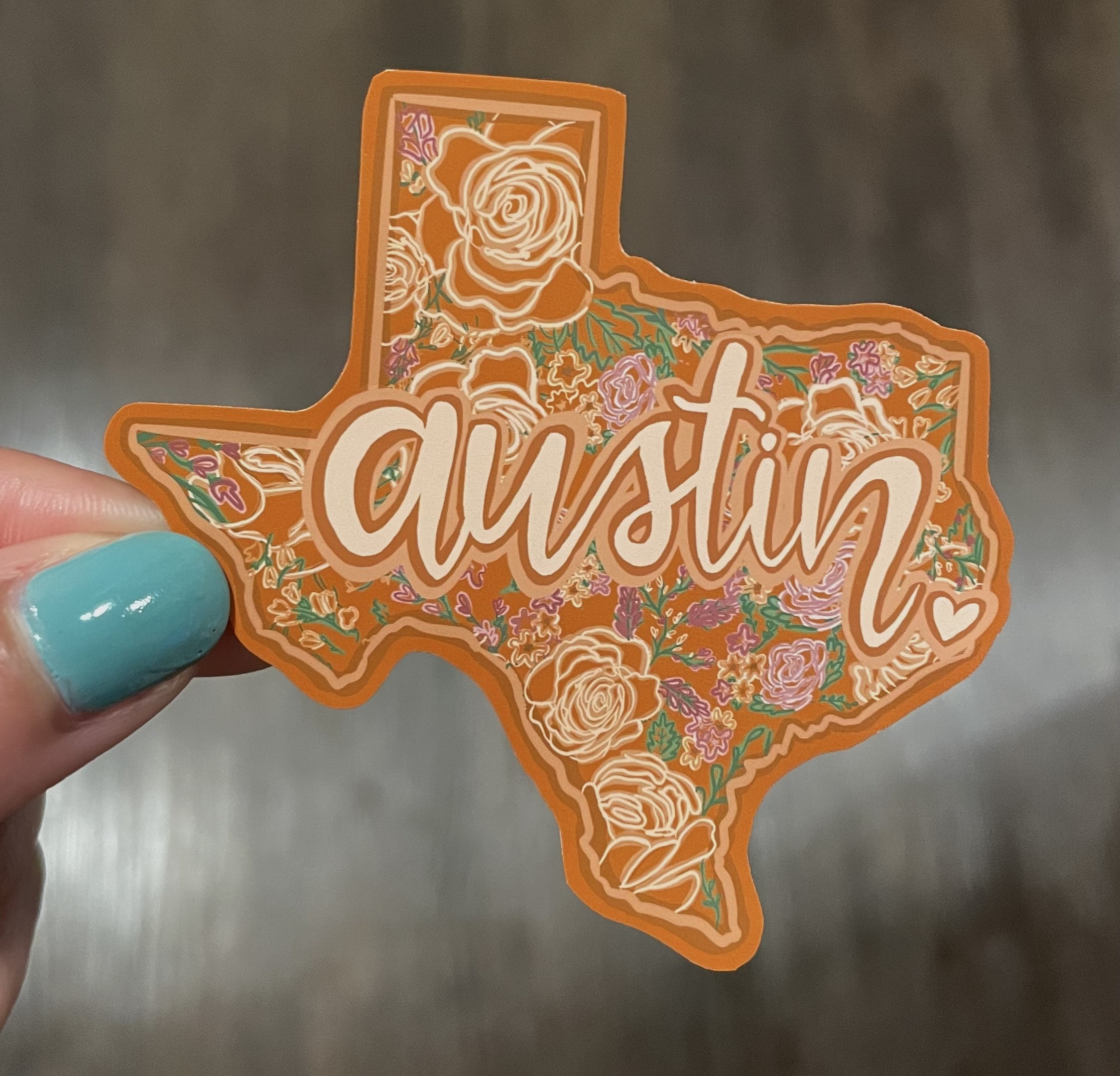 Austin Texas UT University of Texas Longhorns Floral Sticker - Etsy