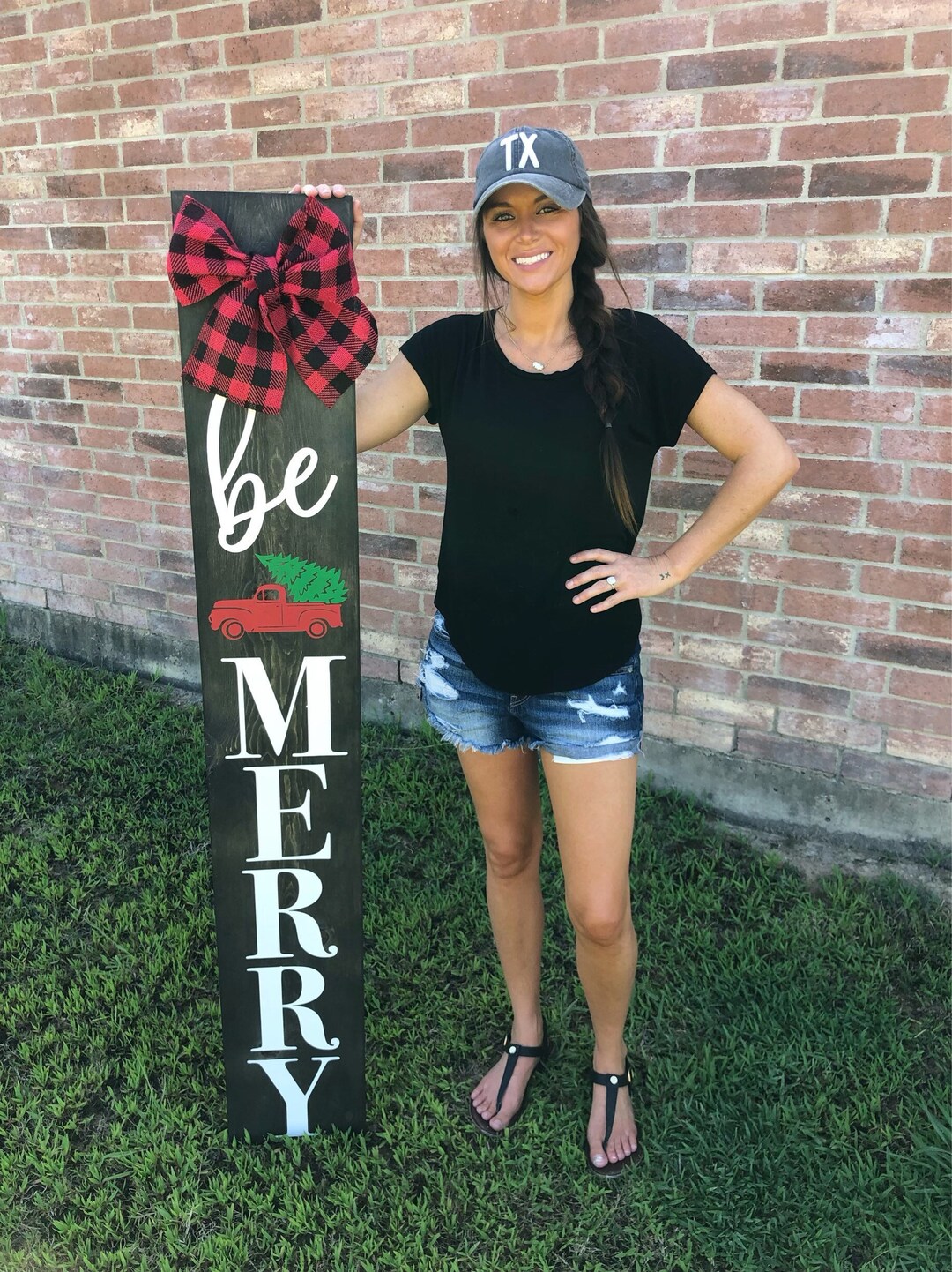 WELCOME SIGN, Christmas Be Merry Porch Sign, Front Door Sign, Farm ...