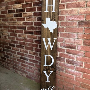 Welcome Porch Sign, Howdy Y’all Texas Wood Porch Sign, Welcome Sign ...