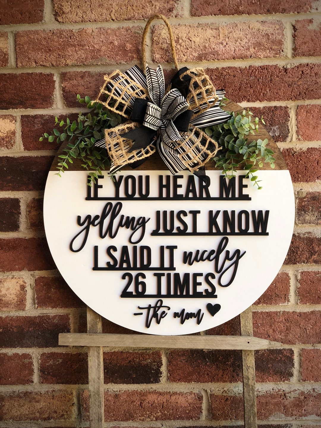 Funny Front Door Decor, Welcome 3D Lettering Hilarious Mom Yelling Door ...