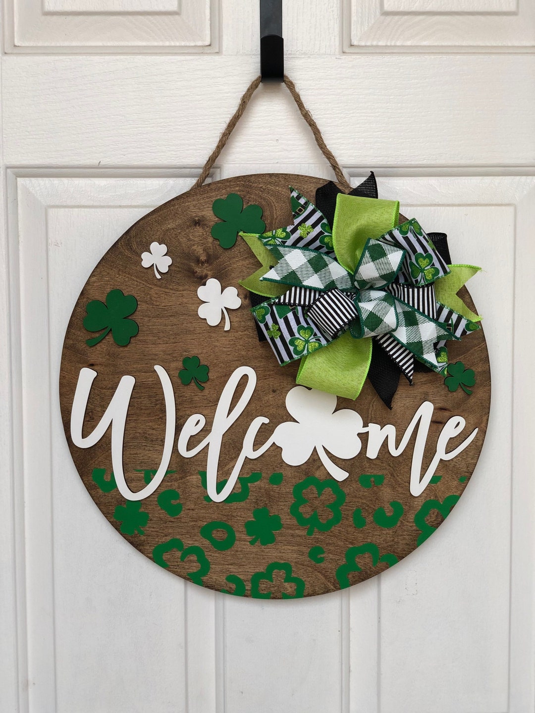 St Patricks Front Door Decor, Hello Lucky Saint Patrick’s Day Door ...