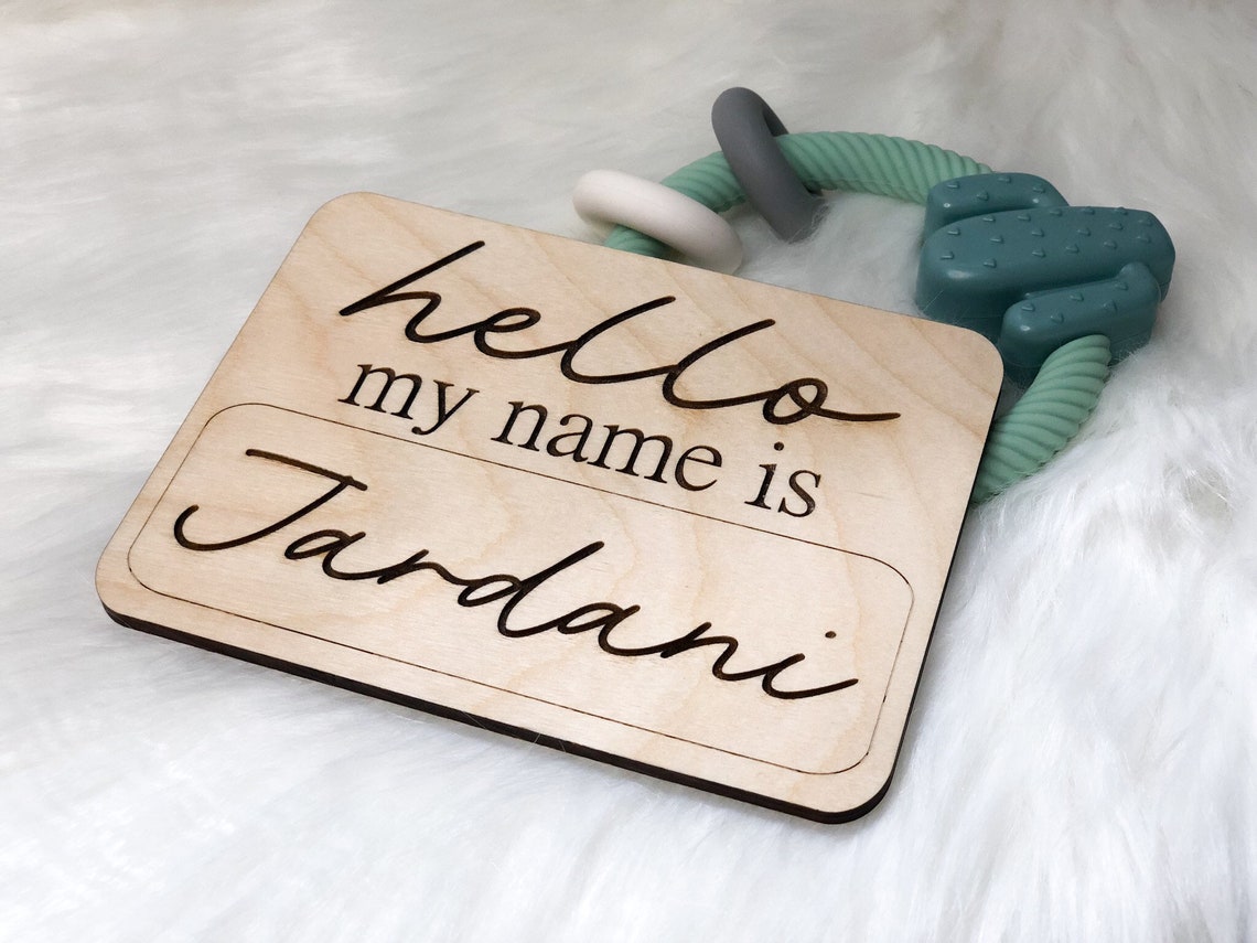 Hello My Name is Baby Birth Announcement Photo Prop, Hospital ...