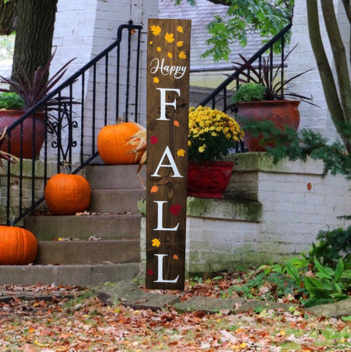 Fall Welcome Sign for Front Porch, Happy Fall Y’all Welcome Porch Sign ...