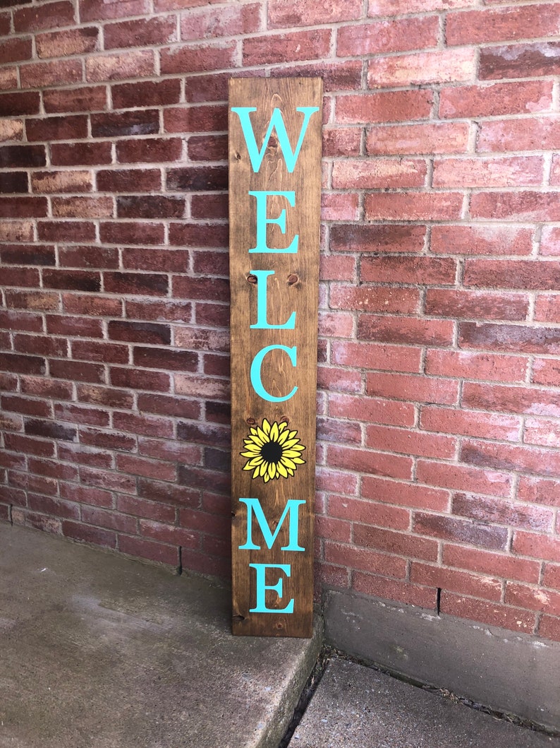 Welcome Porch Sign Sunflower Sign Summer Porch Sign Welcome - Etsy