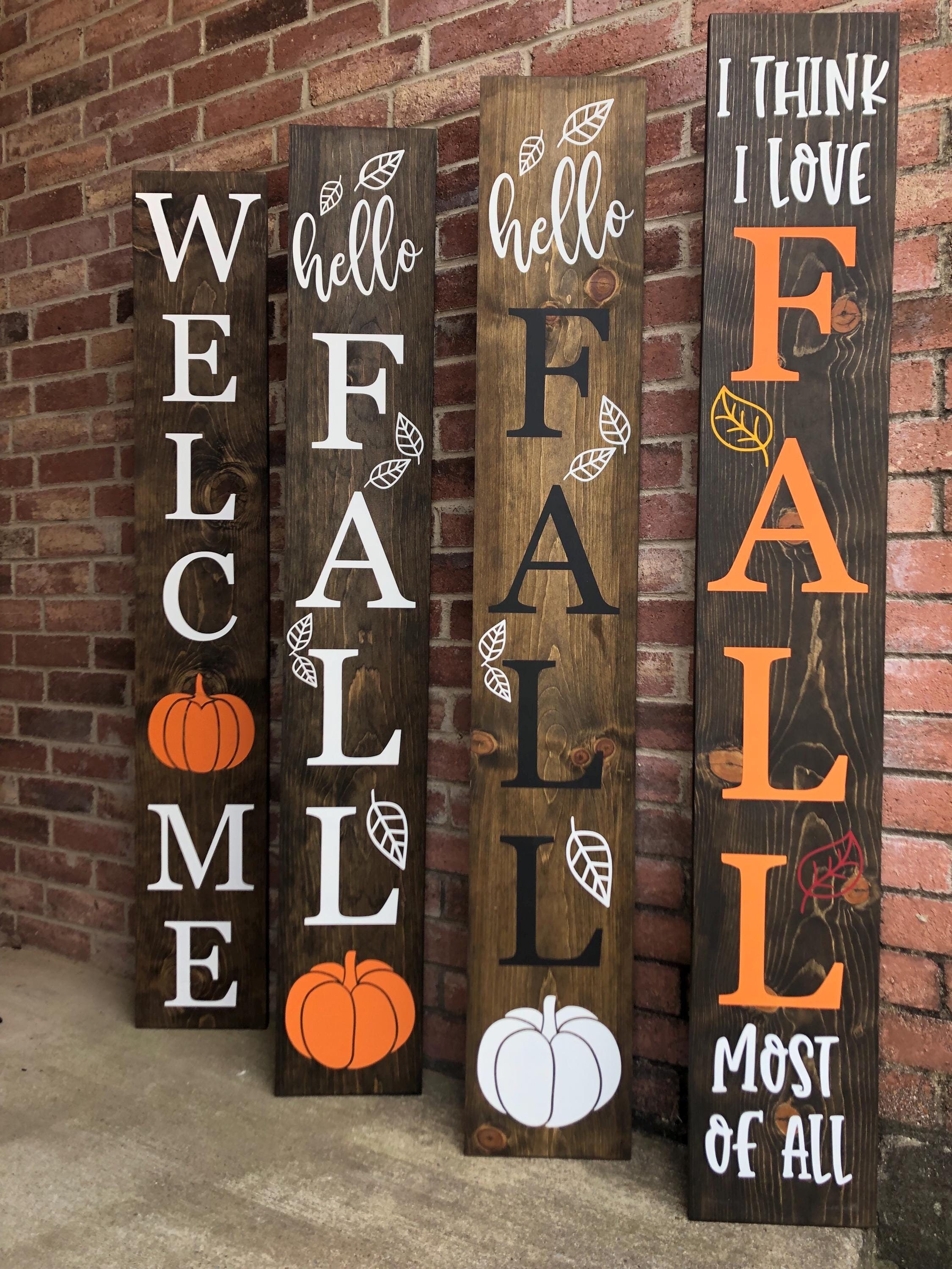 Fall Porch Sign, Happy Fall Y’all Sign, Fall Decor, Home Decor, Welcome ...
