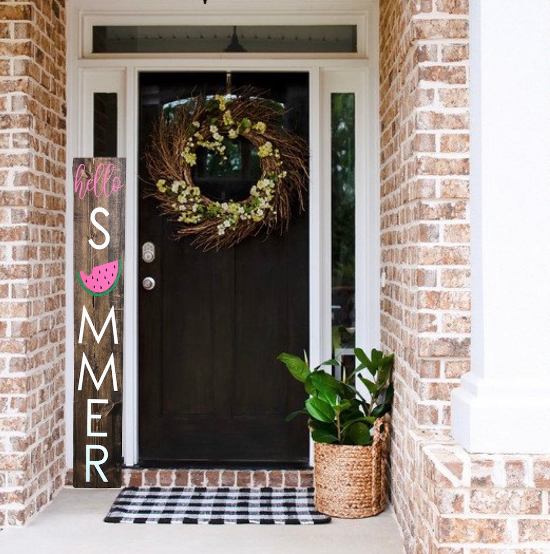 Hello Summer Watermelon Porch Sign | Welcome Sign - Etsy