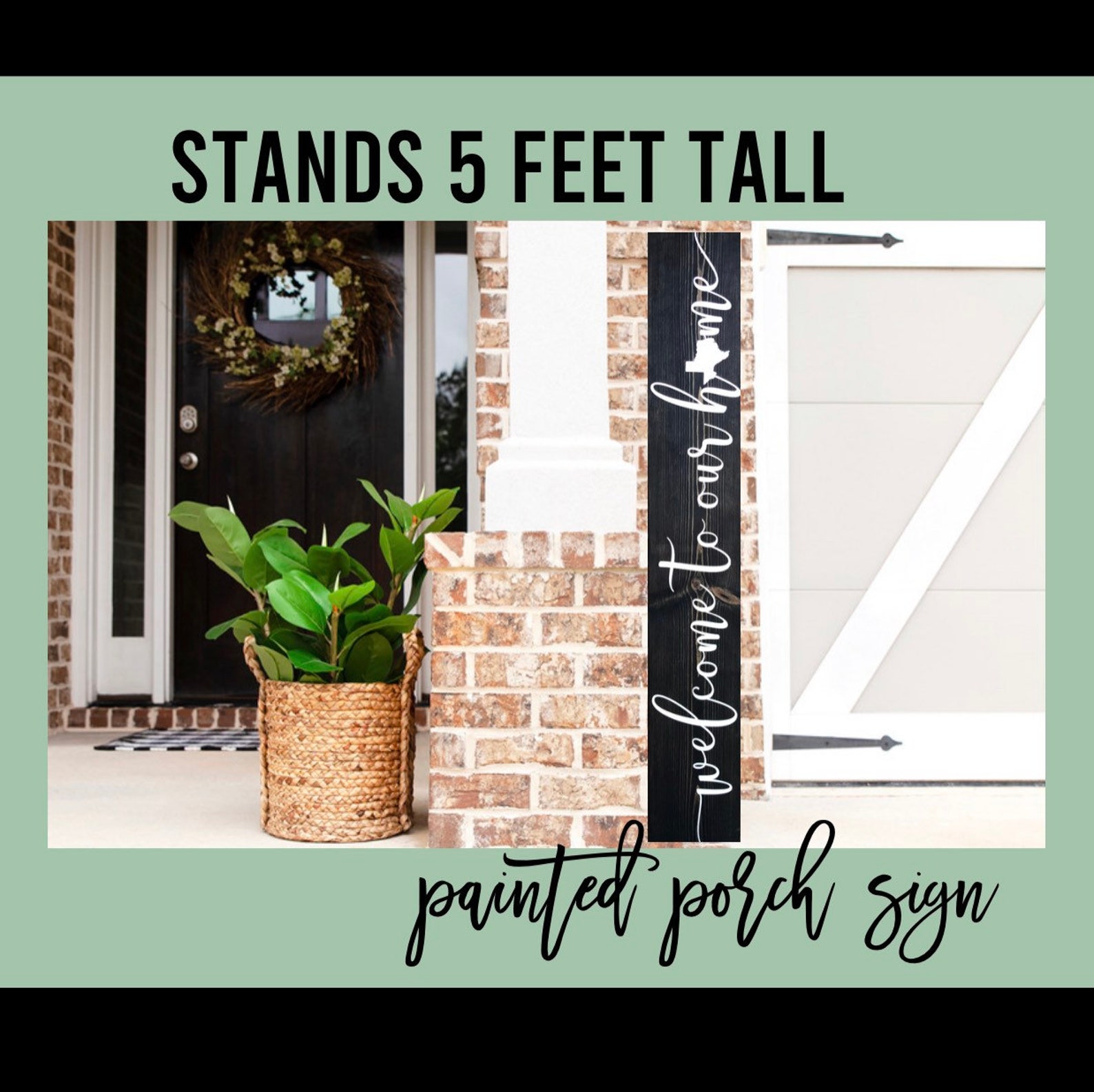 Texas Welcome Sign for Front Porch Front Door Sign Welcome | Etsy