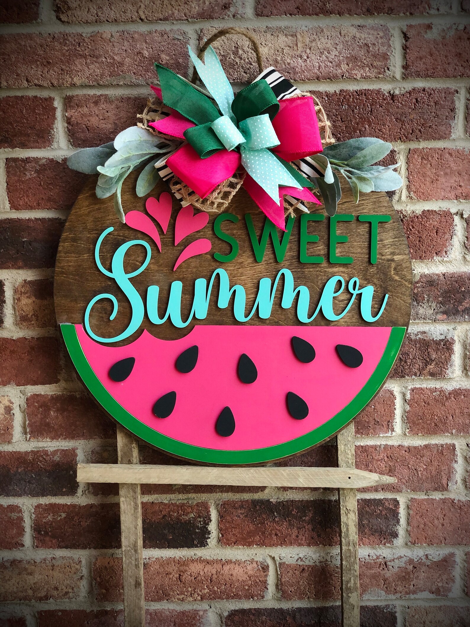 Front Door Decor, Watermelon Summer Door Hanger, Sweet Summer Wreath ...