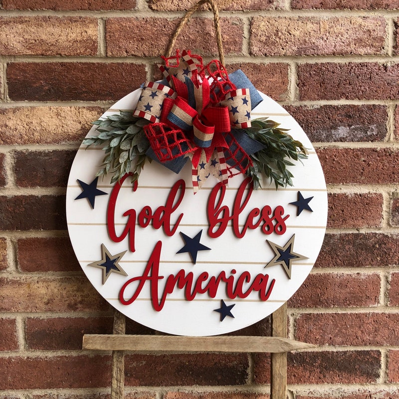 God Bless America Sign - Etsy