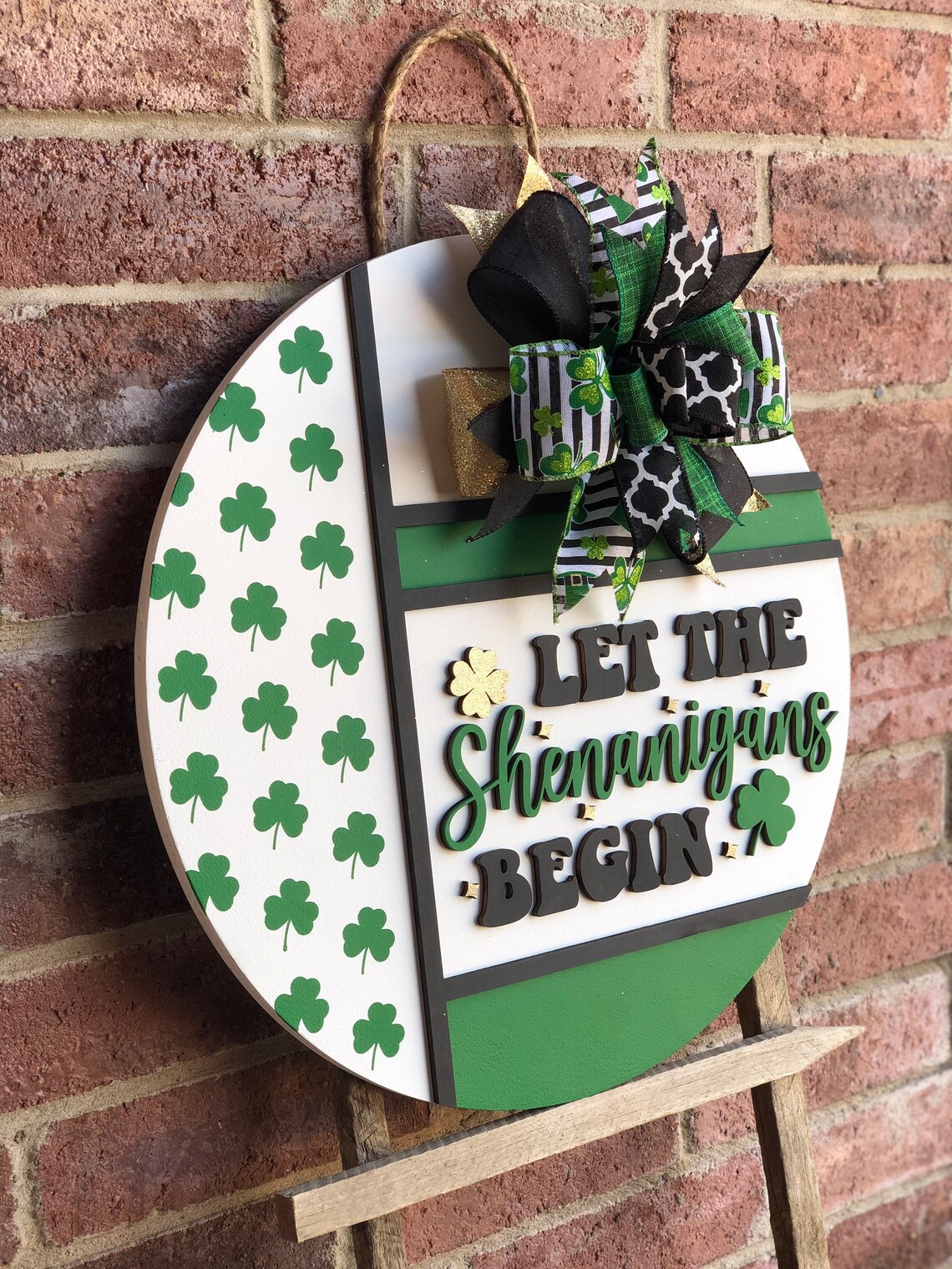 Front Door Decor St Patricks Day Door Hanger Let the - Etsy