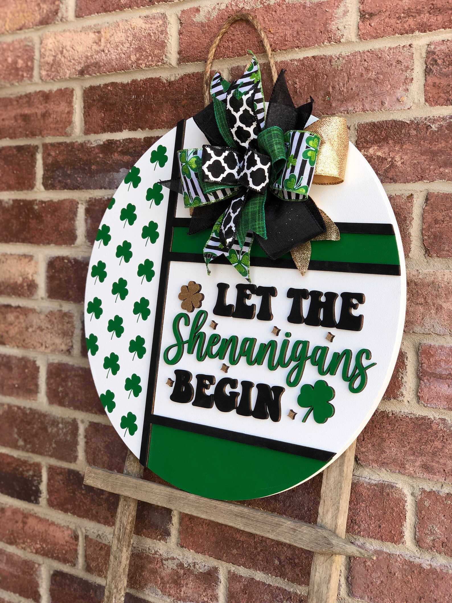 Front Door Decor St Patricks Day Door Hanger Let the - Etsy