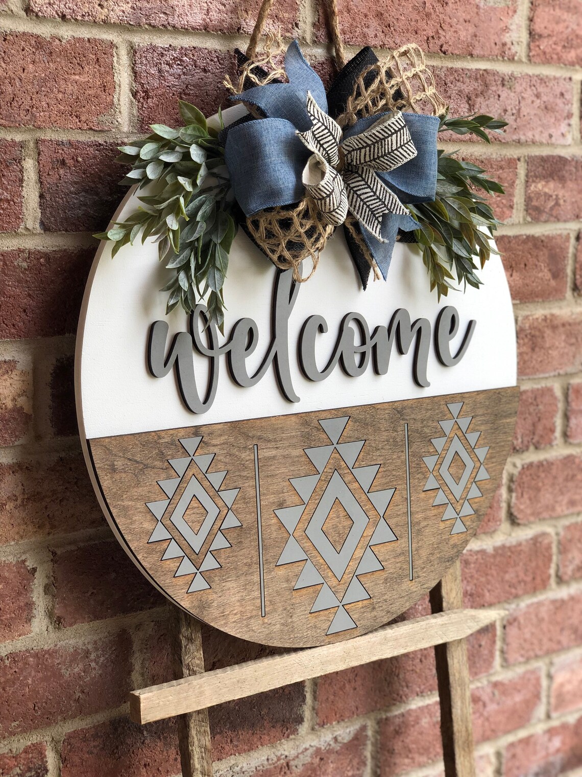 Front Door Decor Aztec Welcome Door Hanger Front Door Sign - Etsy